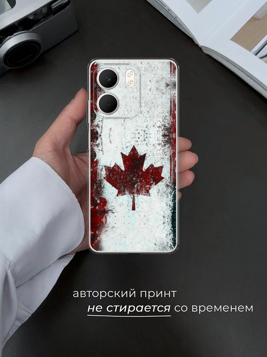 Силиконовый чехол на Oppo A5x / Оппо А5x с принтом "Канада" — фото 1