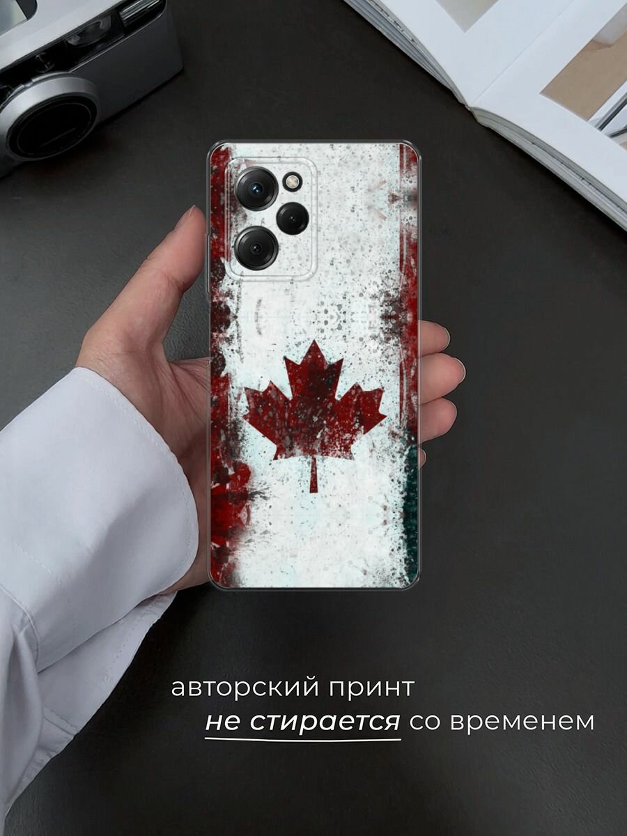 Чехол на Xiaomi Poco X5 Pro 5G / Сяоми Поко X5 Про 5G с принтом "Канада" — фото 1