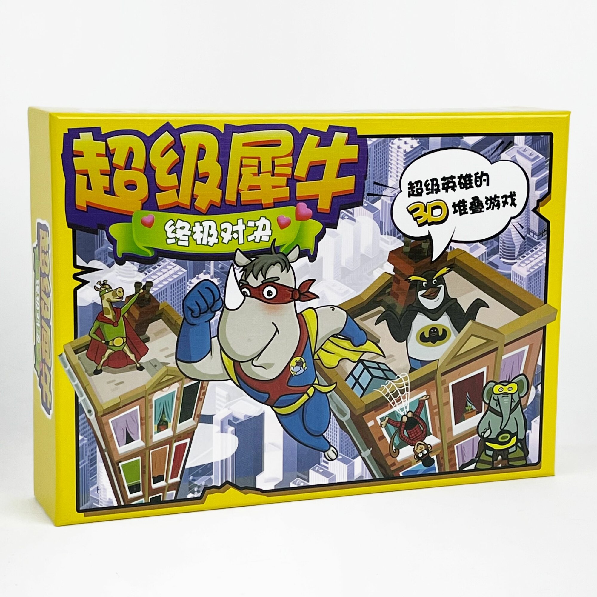 Rhino Hero: Super Battle - Безумная 3D Башня из Карт (2-4 Игрока, 10-20 мин)! Весёлый Конструктор для Вечеринок с Героями-Животным