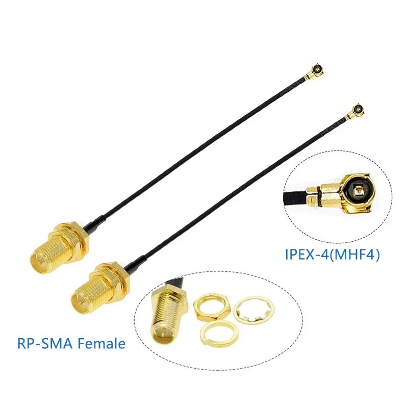 Кабель RP-SMA мама на IPEX4/MHF4, RG1.13, 10 см, 2 шт.