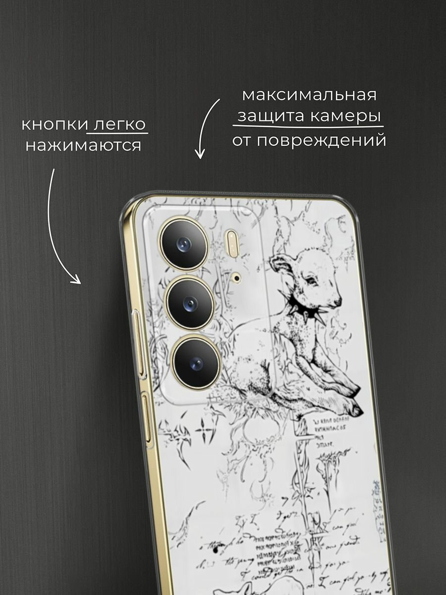 Чехол на Realme C75 4G / Реалми C75 4G с принтом "Готический ягненок" — фото 1