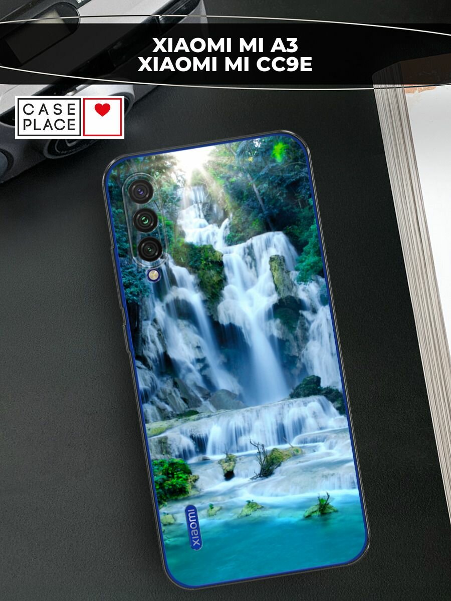Чехол на Xiaomi Mi CC9E/Mi A3 / Сяоми Mi CC9E/Mi A3 с принтом "Водопад 8"