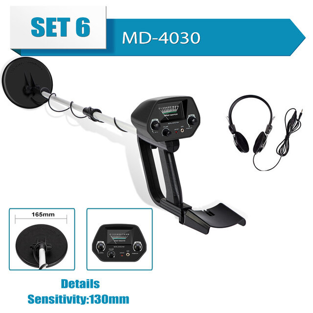 MD-4030P металлоискатель, детектор золота, подземный обнаружитель металла, охотник за сокровищами, портативный охотник, детектор, искатель золота-SET6 MD-4030