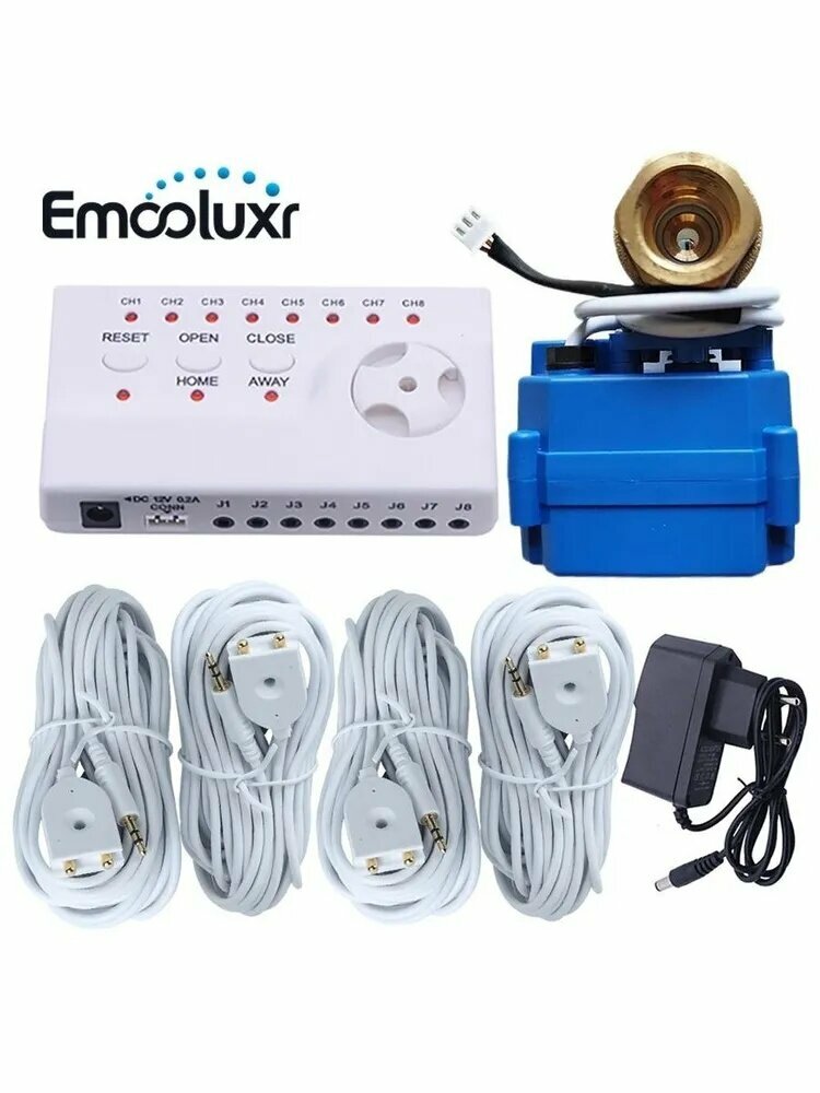 WZ806 Датчик утечки воды DN15 (1/2") и 4шт 6м Датчик воды для обнаружения перелива