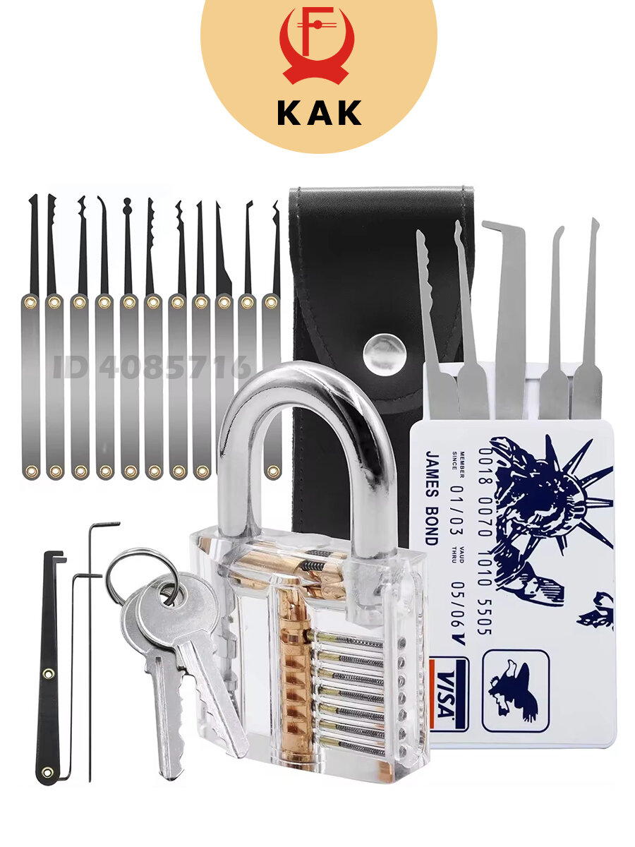 Отмычки для замков 20шт с замок тренировочный, игровой набор для разблокировки замков