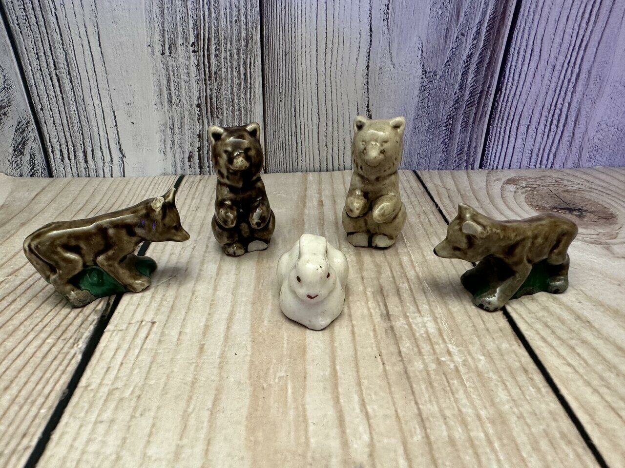 Статуэтки с животными набор из 5 ти штук СССР фарфор 70 год винтаж