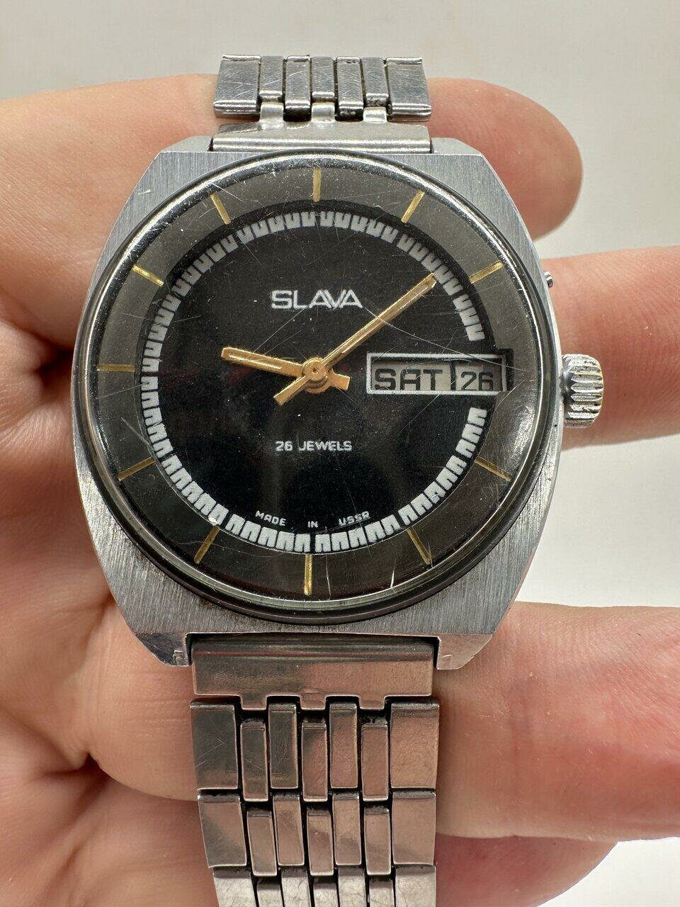 Часы slava 2428 26 камней СССР винтажные