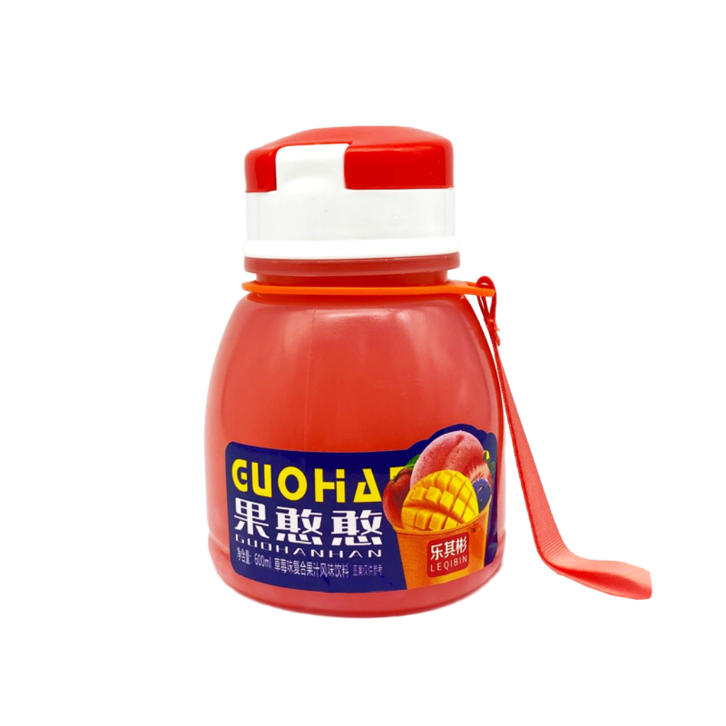 Фруктовый напиток LEQIBIN с кусочками желе со вкусом клубники 600 мл, Китай