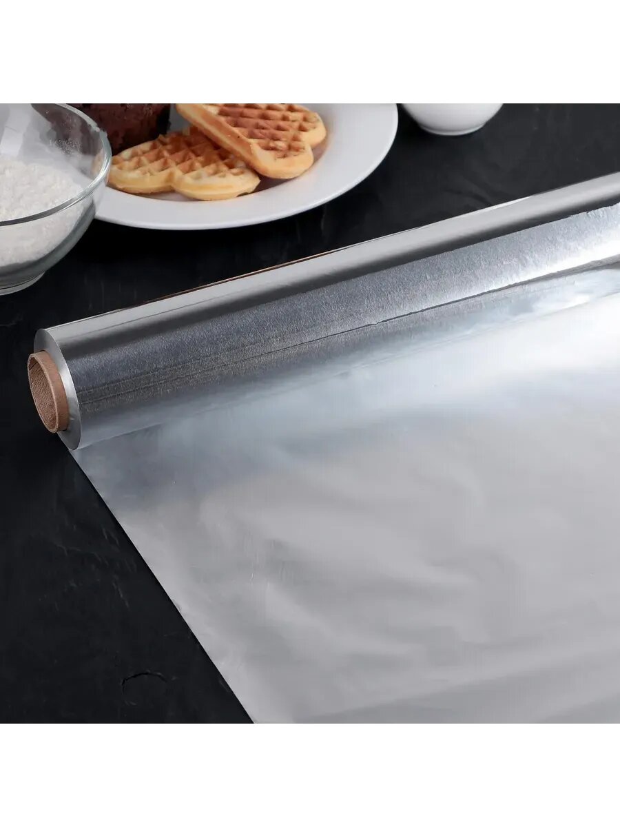 Фольга алюминиевая Особо прочная, 44 см*100м 14 мкм