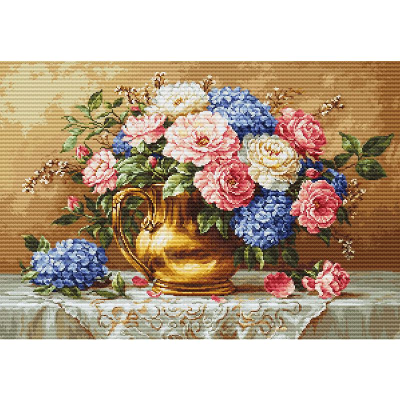 Набор для вышивания Luca-S #G723 Golden Bloom (Золотой цветок), Гобелен, 30 x 21 см