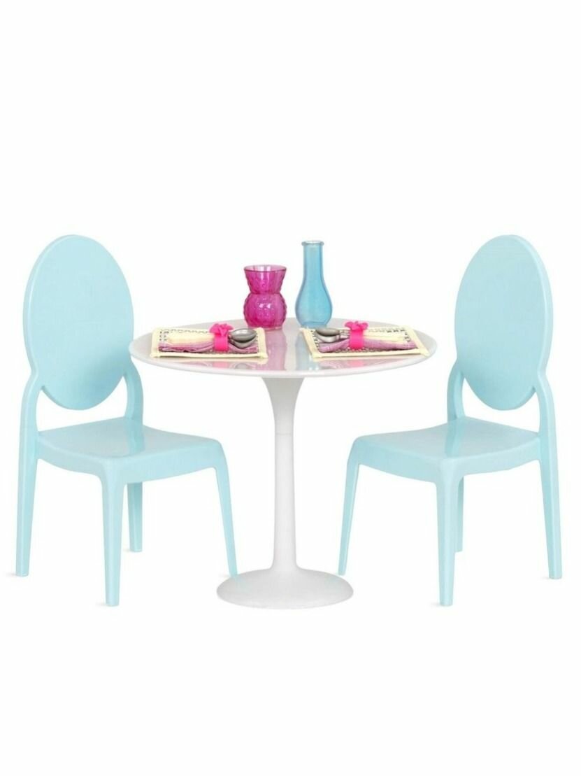 OUR GENERATION Игровой набор Стол и два стула с аксессуарами для кукол 46 см