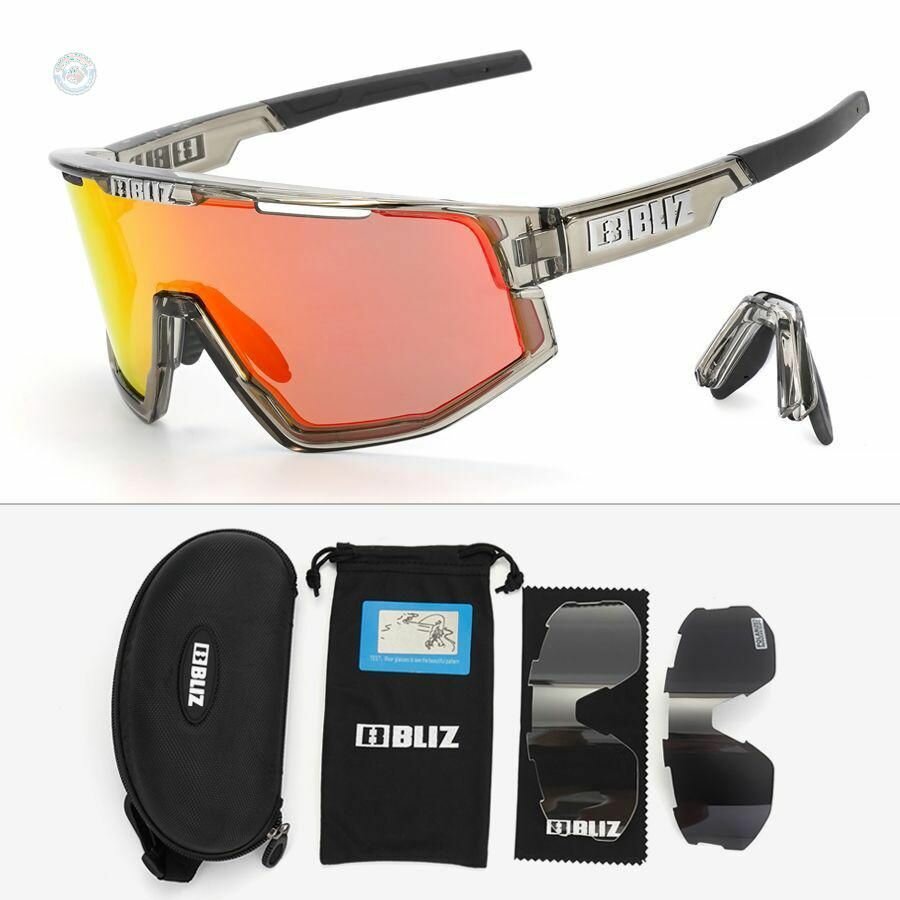 Bliz Fusion Поляризованные спортивные очки для велоспорта и активного отдыха с регулируемыми дужками и съемными линзами TR90