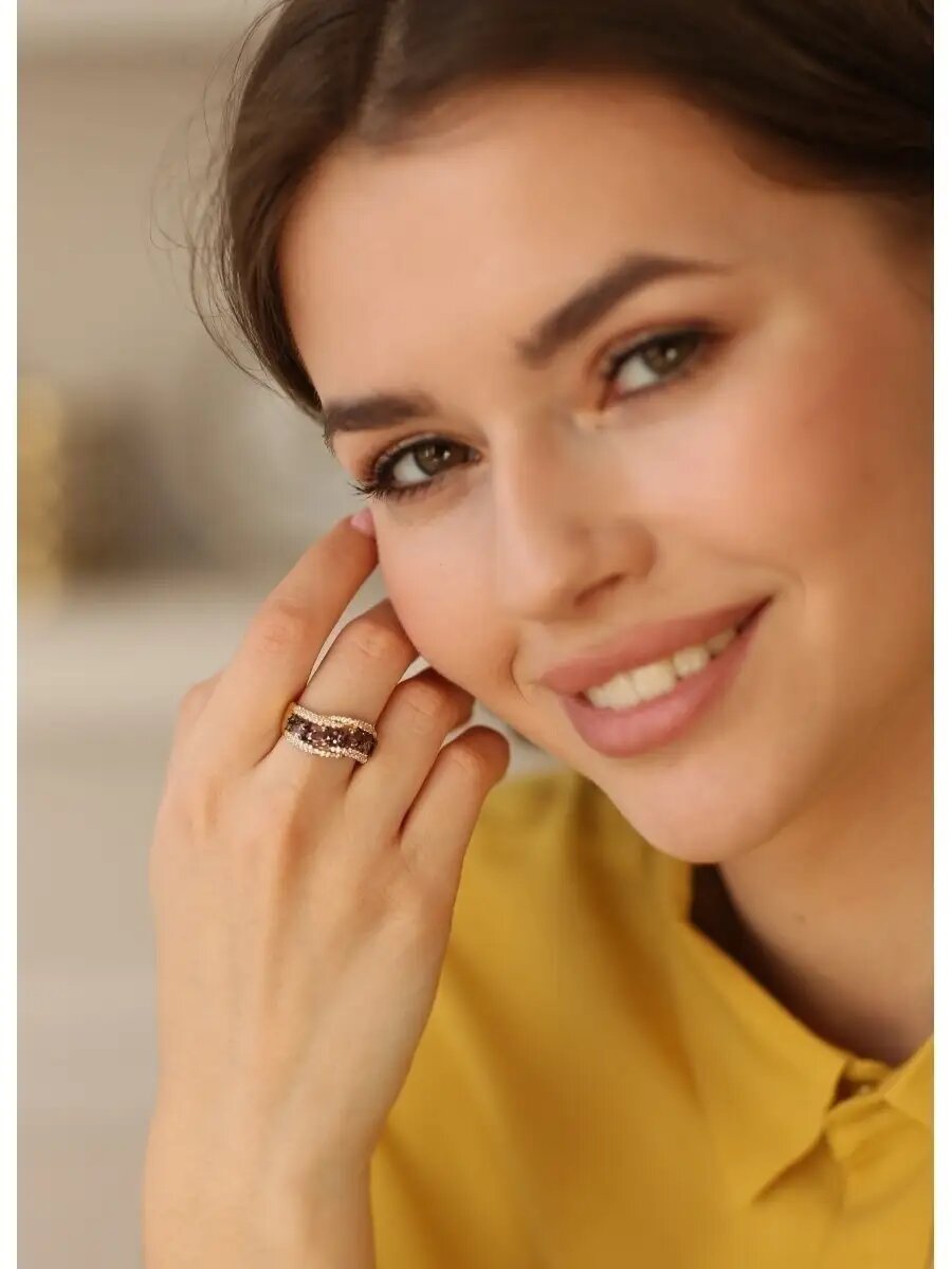 Кольцо дорожка, серебро, 925 проба, фианит