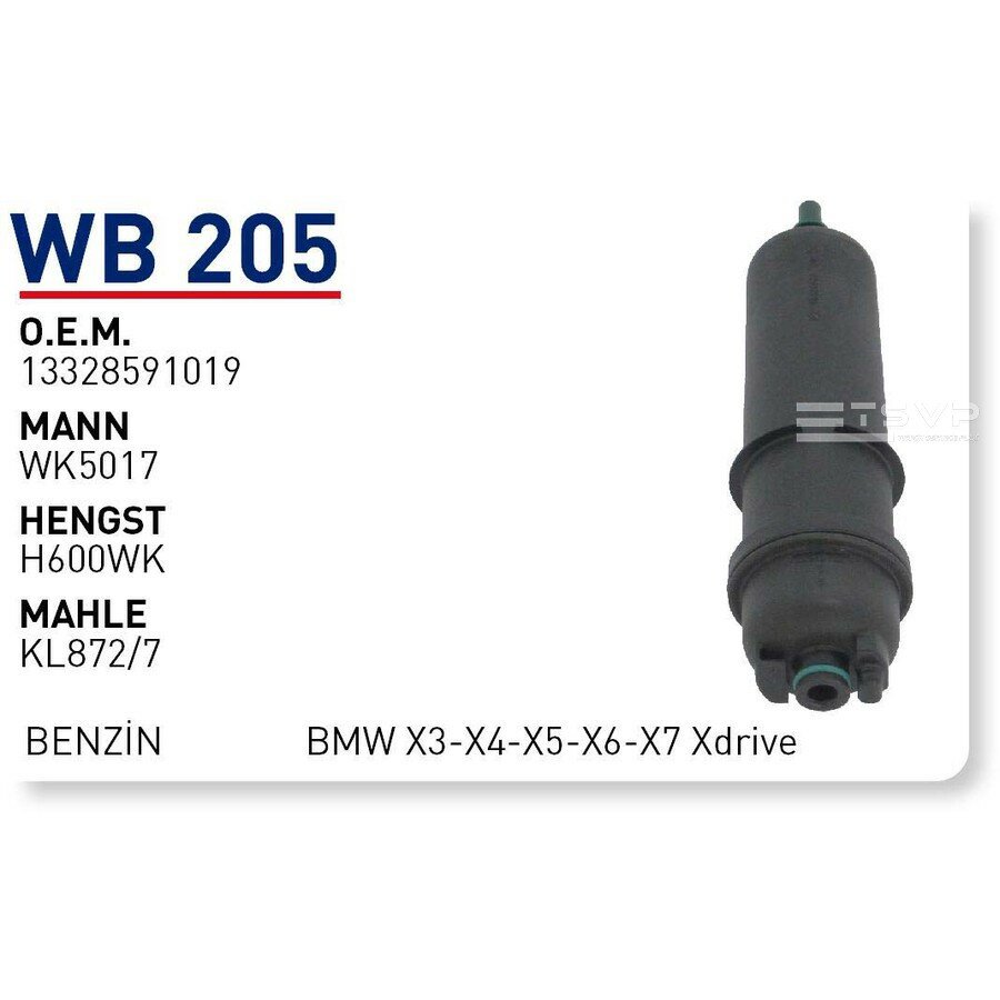 Фильтр топливный bmw 2/3/4/5/6/7/8/x3/x4/x5/x6/x7 15-> wunder filter