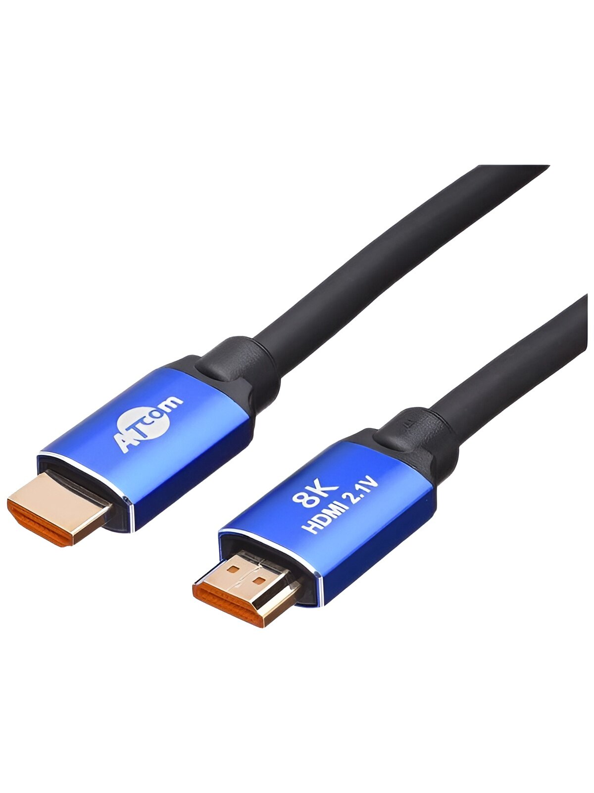 Кабель HDMI-HDMI v2.1 3,0м Atcom (HIGH speed, Metal gold, пакет) 8K