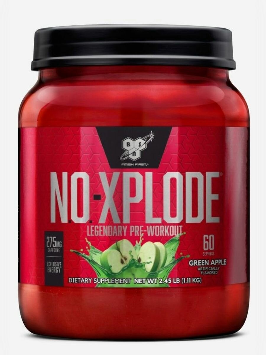 Предтренировочный комплекс BSN N.O. - Xplode 3.3, 1110 гр, Зеленое Яблоко