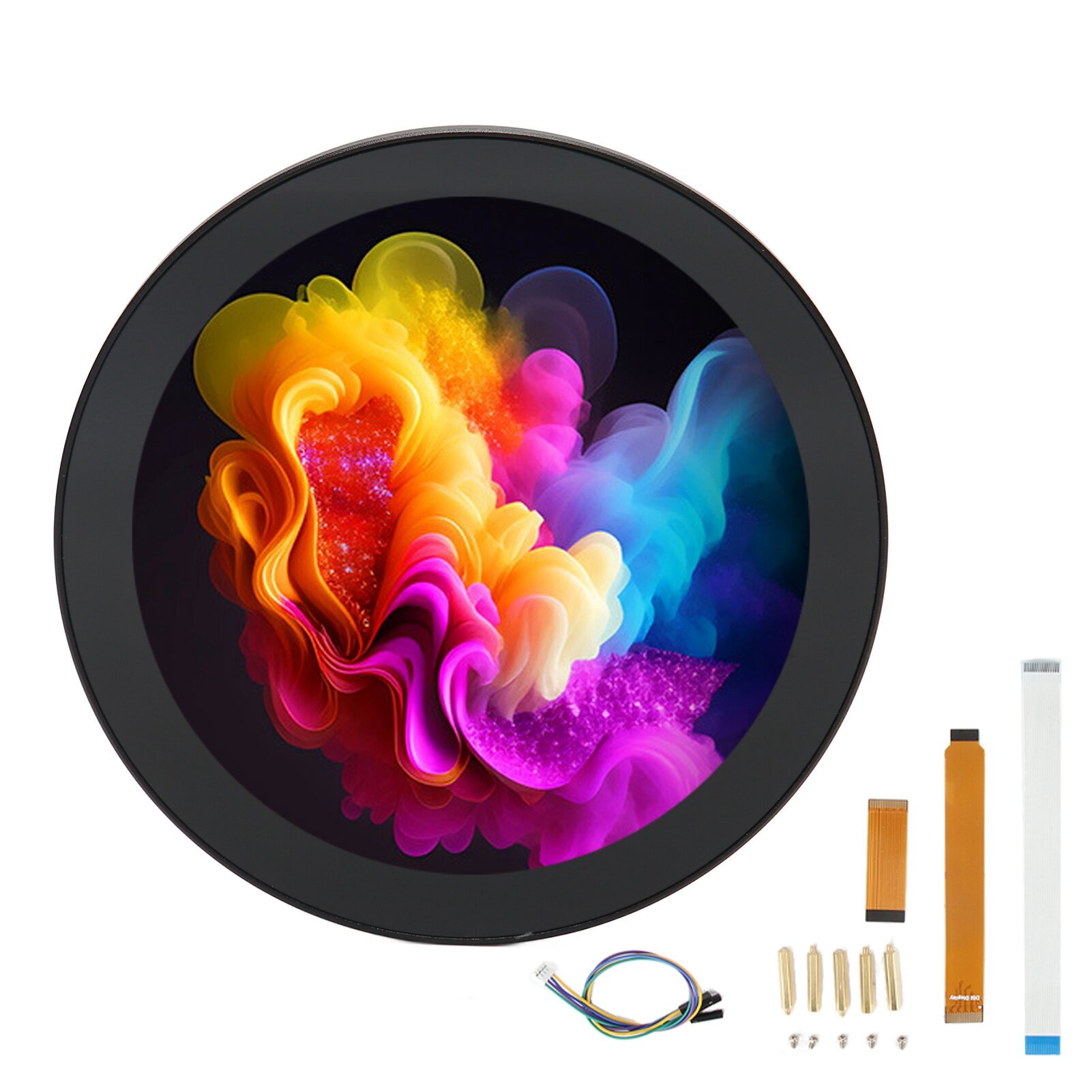 4 -дюймовый DSI круглый сенсорный дисплей 720x720 IPS 10 -точечный сенсорный экран 170 градусов Угол просмотра для PI 4B 3B+ 3A+ CM3+ 4