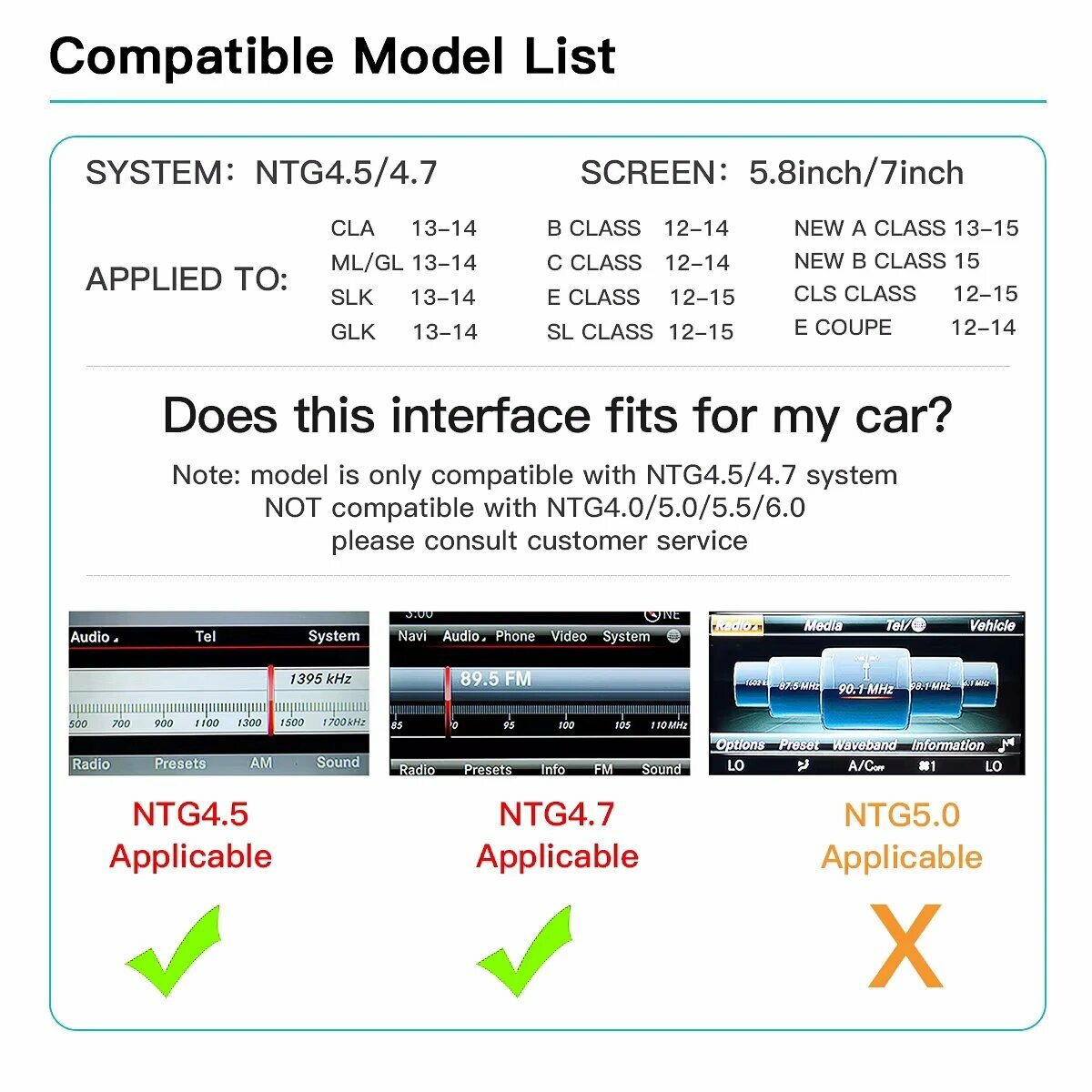 Беспроводные CarPlay И Android Auto Для Навигационных Систем Mercedes-Benz GLA, CLA, GLK, SLK, CLS, W204, W176, W246, X204, C117
