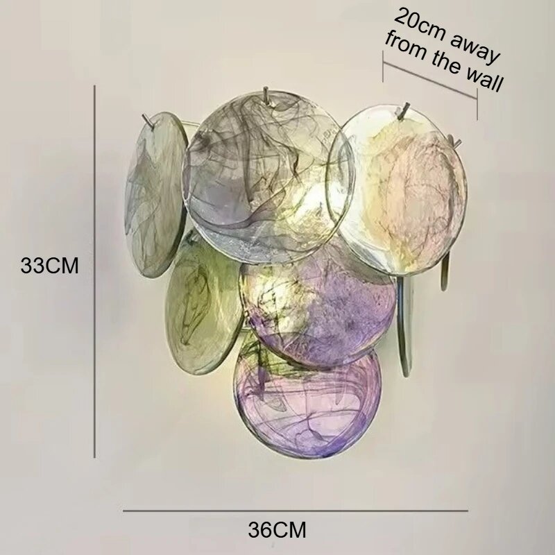 Настенный светильник Artpad из муранского стекла 3 color light, Green