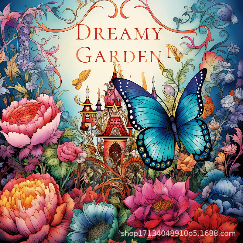 Новая книжка-раскраска, книжка-раскраска, книжка-раскраска для взрослых, книжка-раскраска для рисования，20*20 cm