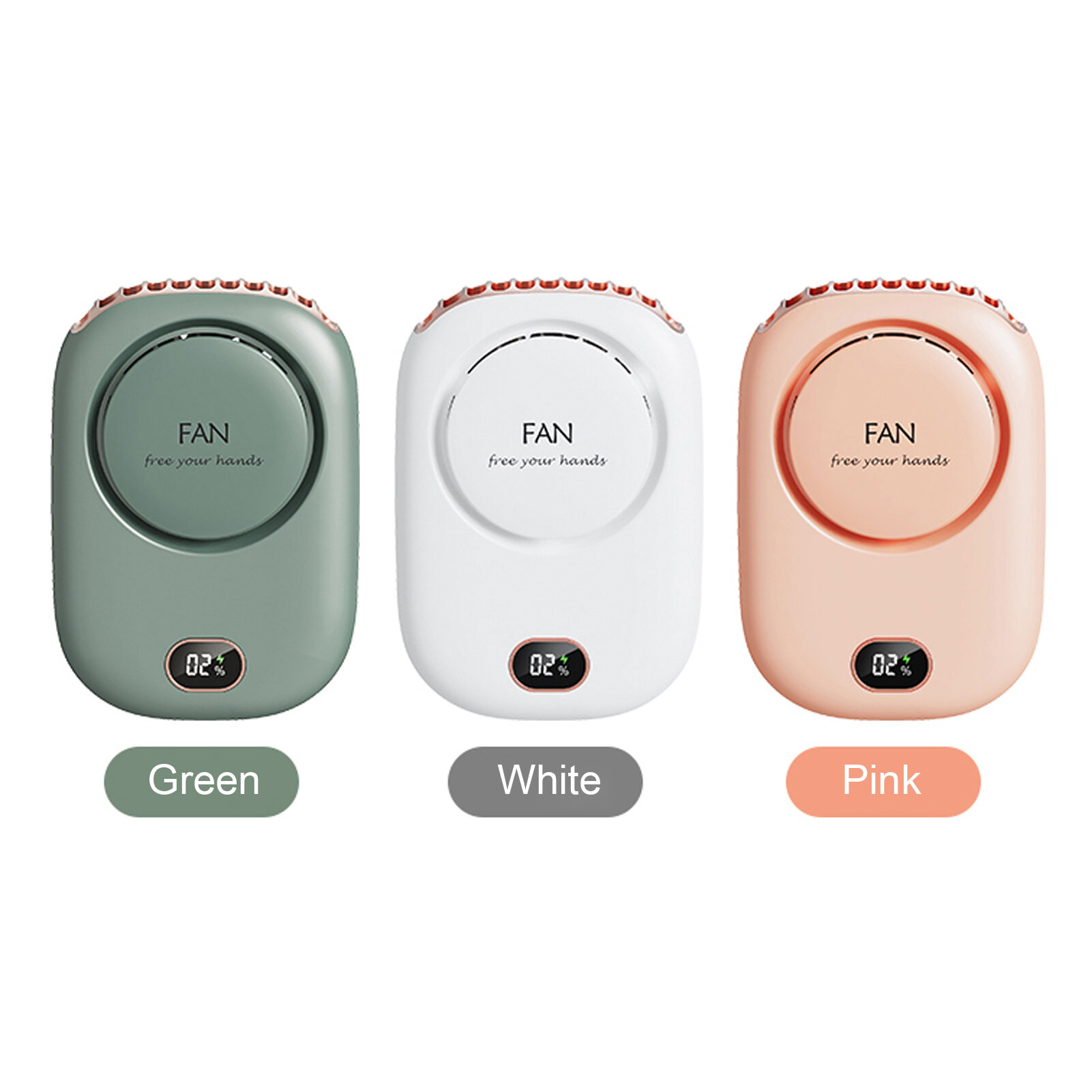 Вентилятор на шею Мини-вентиляторы для ношения на шее Вентилятор с USB-зарядкой Тихий 3-скоростной вентилятор Hand Free для офиса Домашний уличный переносной вентилятор для путешествий