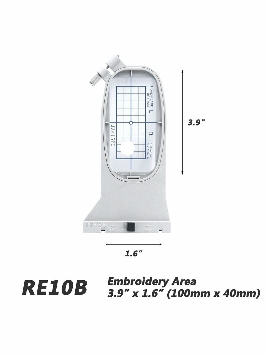 Пяльцы для вышивальной машины Sewtalent RE10B, прямоугольные сверхмалые 3,9x1,6 дюйма (100x40 мм) для Janome Memory Craft 400E 450E 500E 550E и Elna eXpressive 830, замена и дополнительные пяльцы