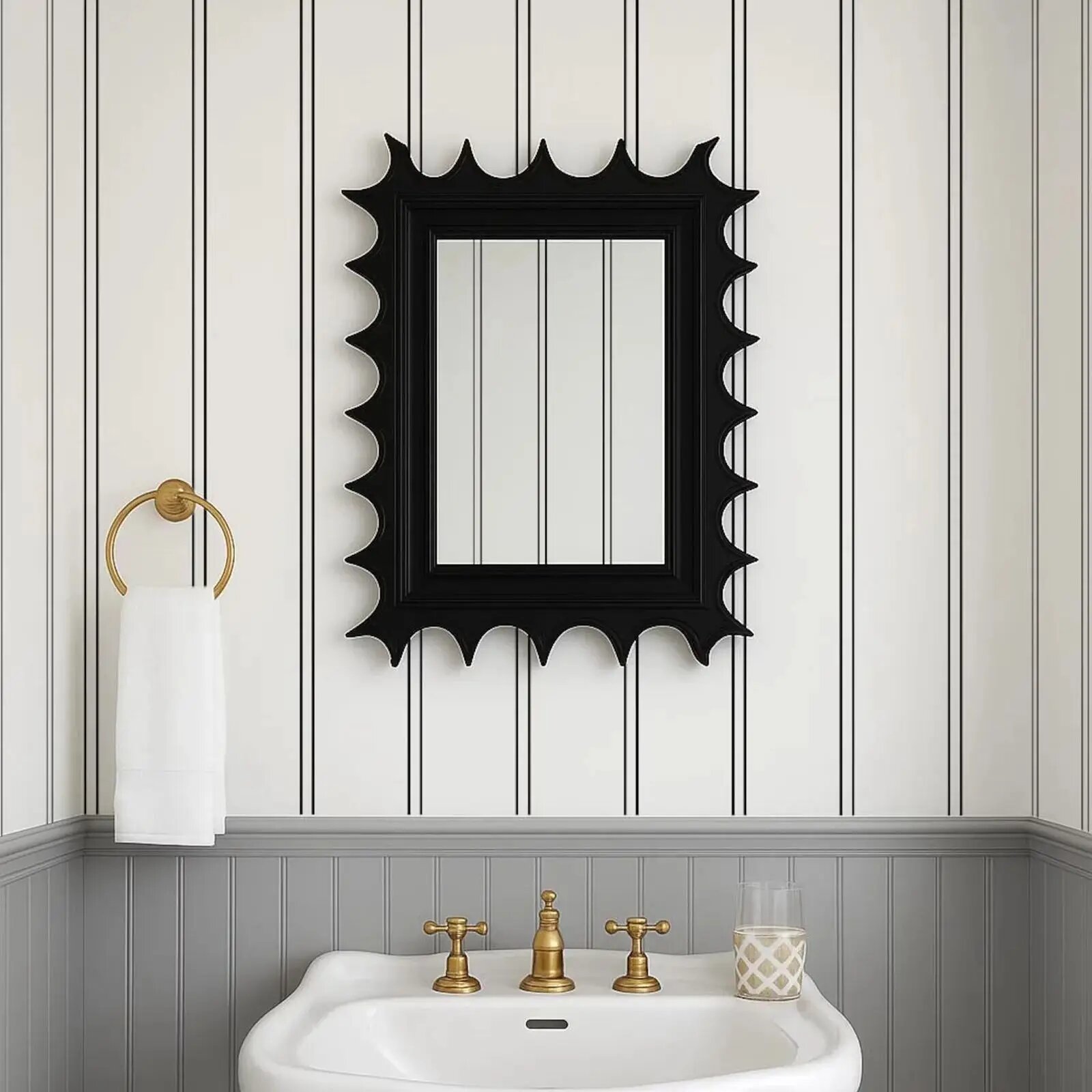 Обои Pixel&Wall, черно-белая полоска, 50x300 см, Tradition Un-paste