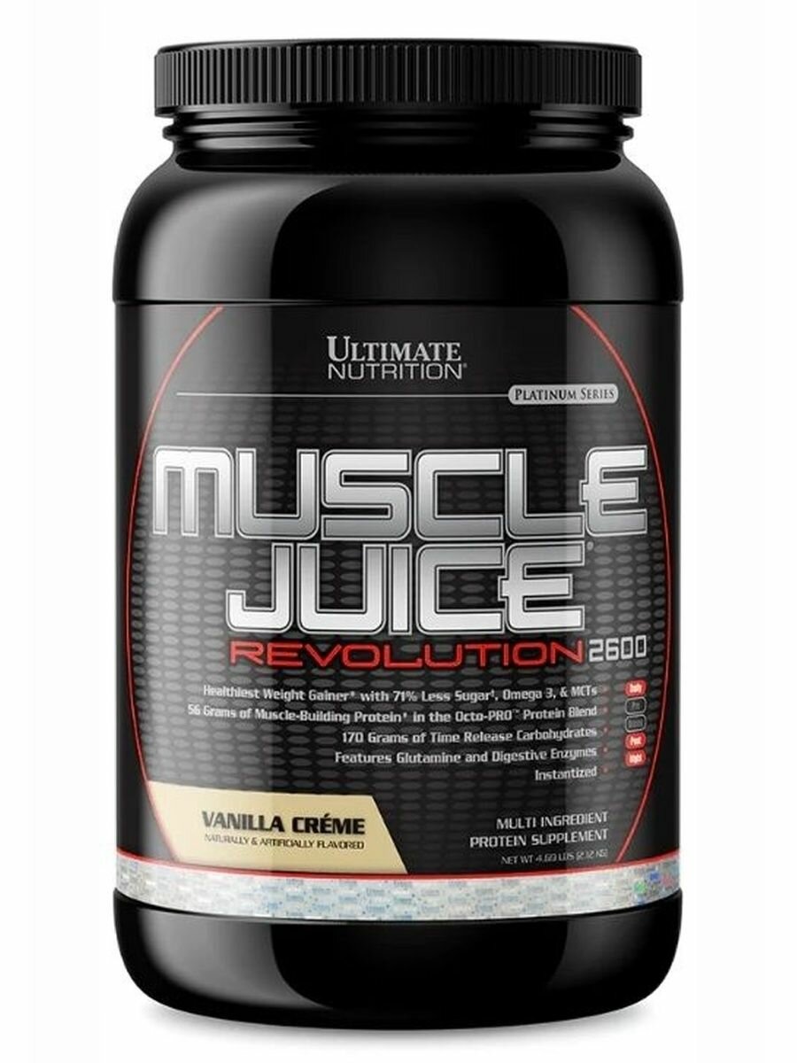Гейнер Ultimate Nutrition Muscle Juice Revolution 2600 2120 гр, Ванильный Крем