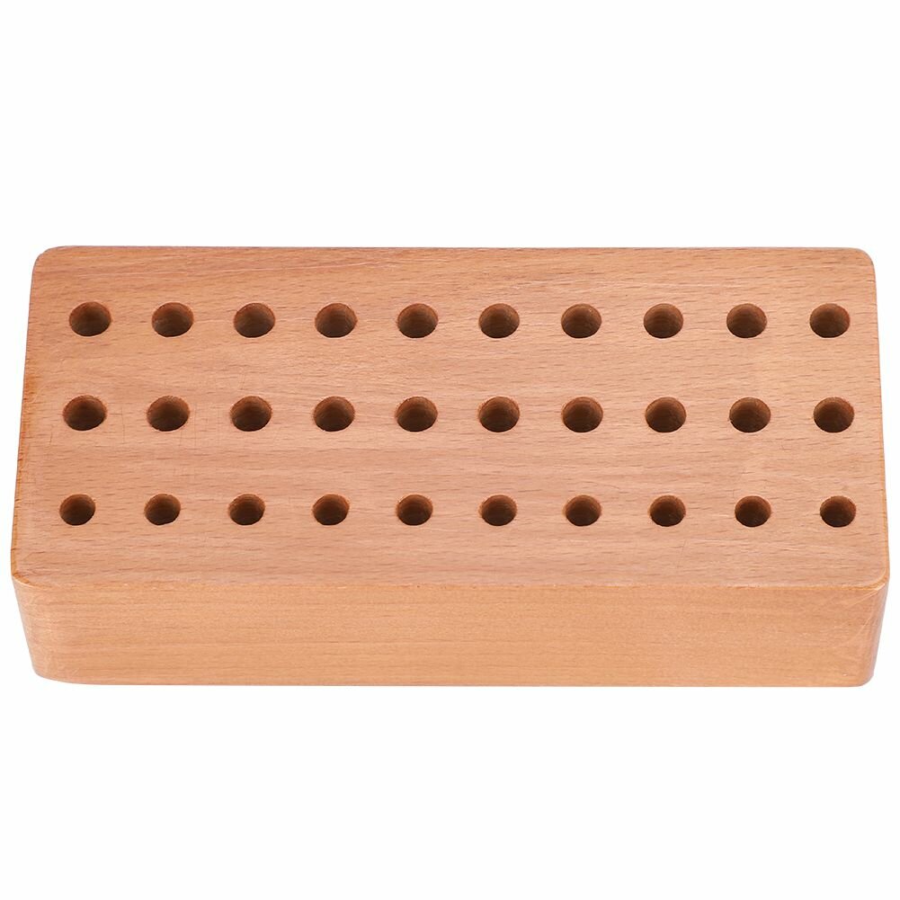 Деревянная подставка для инструментов для отверток, пробойников, органайзер для хранения инструментов, стойка на 30 отверстий