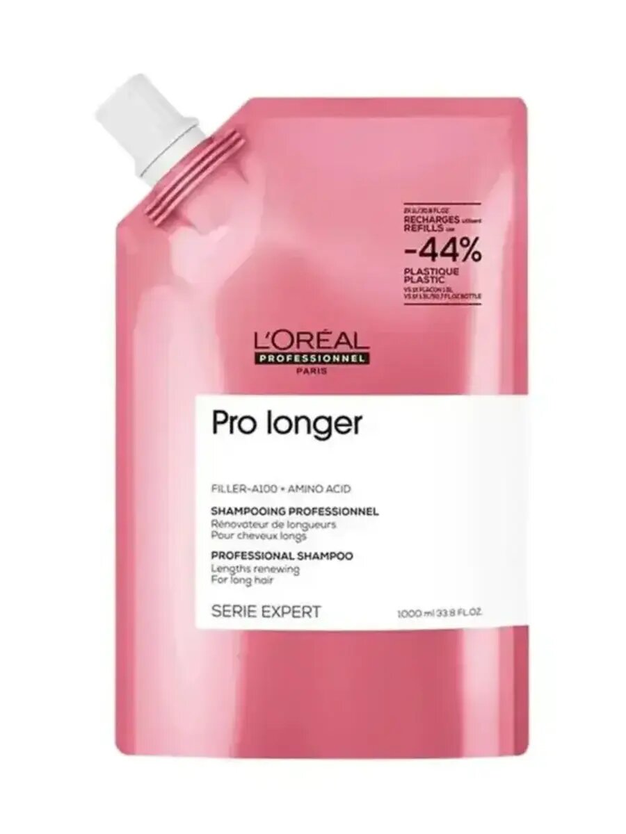 Шампунь для длинных волос с тонкими кончиками L'Oreal Professionnel Serie Expert Pro Longer Shampoo, 1000 мл ( REFILL)