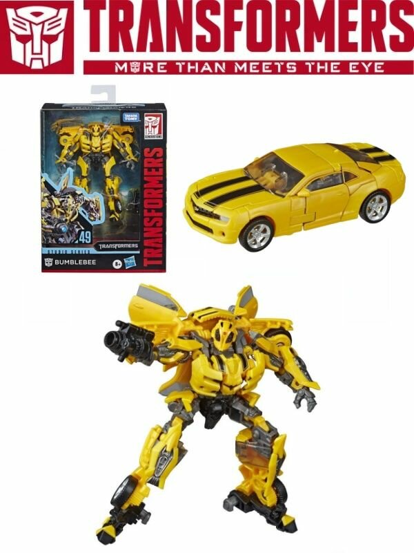 Трансформеры хасбро Игрушка 49 Bumblebee Deluxe Class Transformers Studio Series Transformers: The Movie