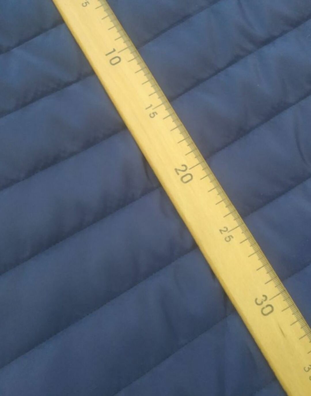 Курточная ткань стёганая синяя, ткань для шитья, длина 100 см, ширина 150 см