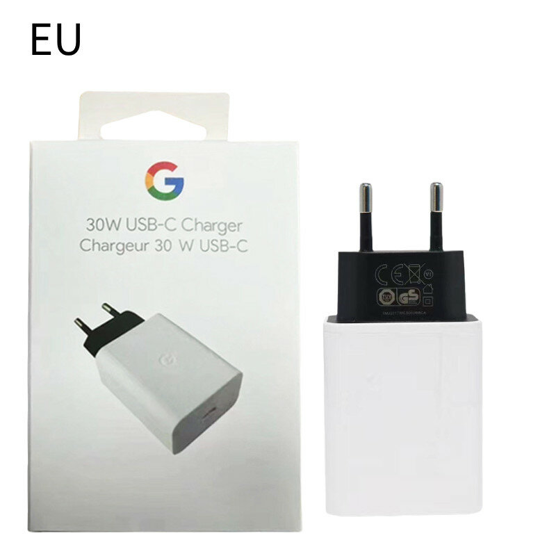 Зарядное устройство innovative 30w pd fast charging head с двумя портами type-c для google pixel 6 pro, eu 30w