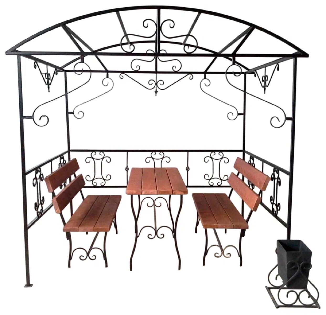 Беседка Дукат (материал крыши на выбор), цельносварная конструкция