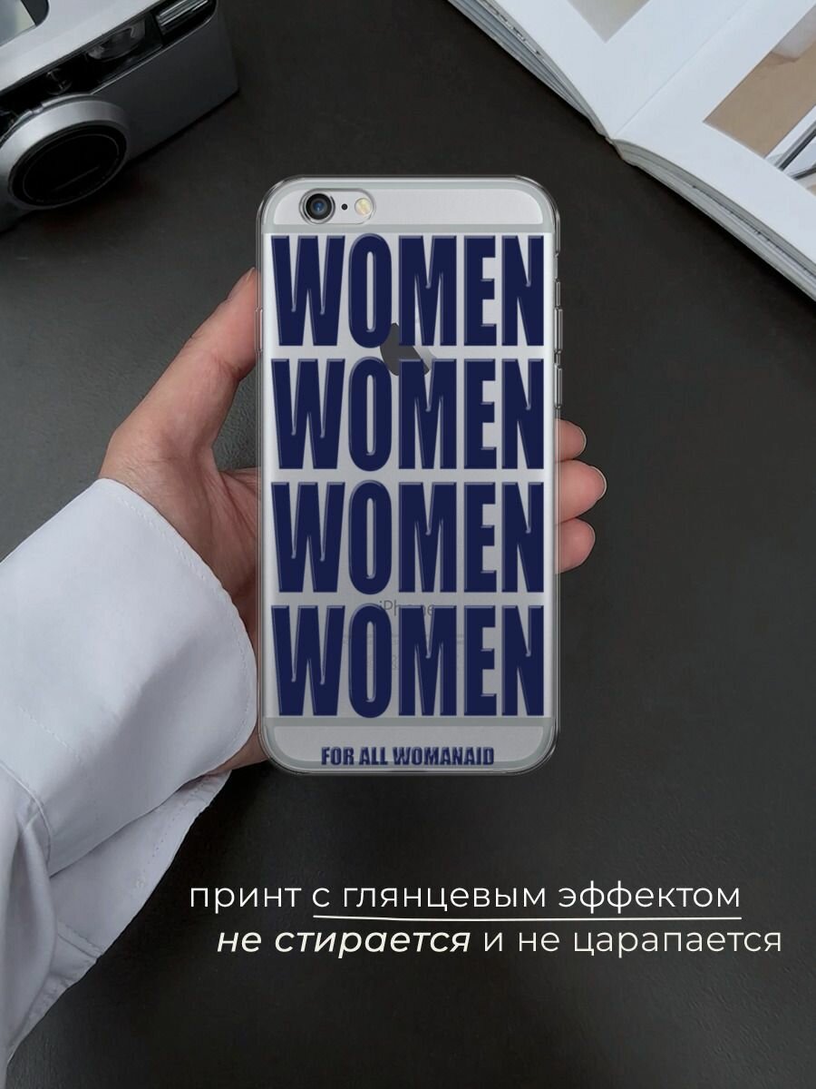 Силиконовый чехол на Apple iPhone 6 / Айфон 6 с принтом Woman blue — фото 1