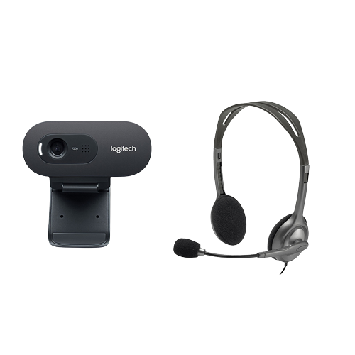 Веб-камера Logitech C270i USB HD, гарнитура H111, multicolor