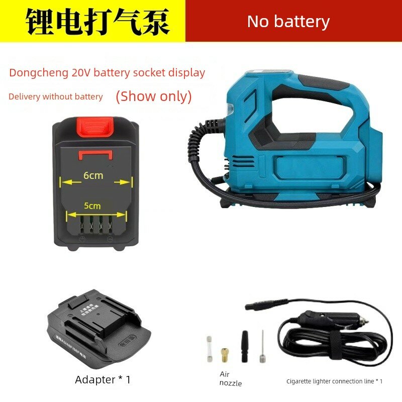 Беспроводной автомобильный насос Dongcheng 20V с верхней кнопкой, компактный, высокое давление, без аккумулятора, для