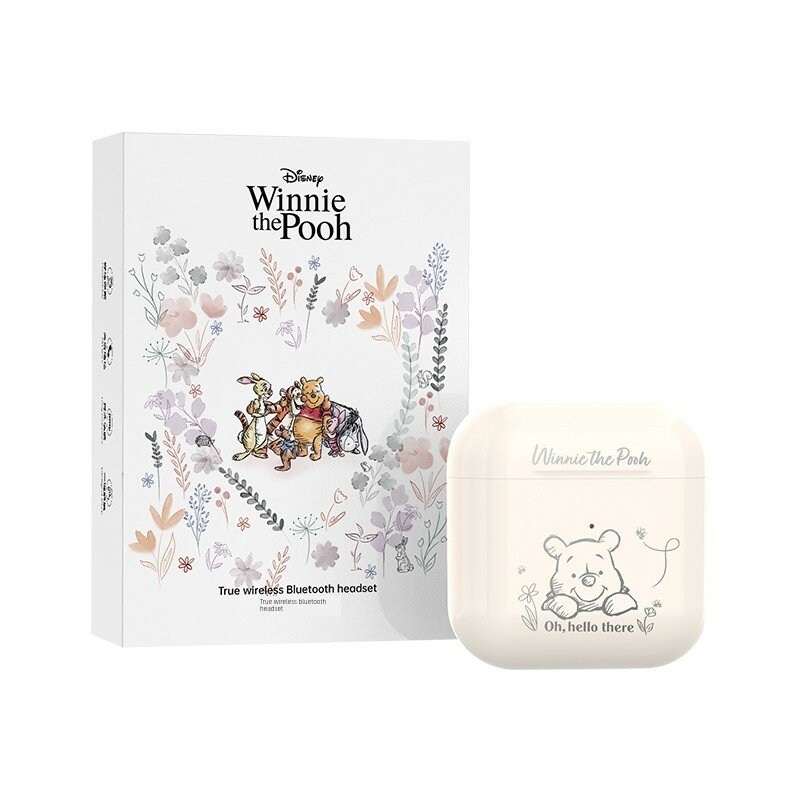 Disney Winnie the Pooh Series Беспроводные Bluetooth наушники In-Ear для игр и спорта, бежевый цвет, совместимость с