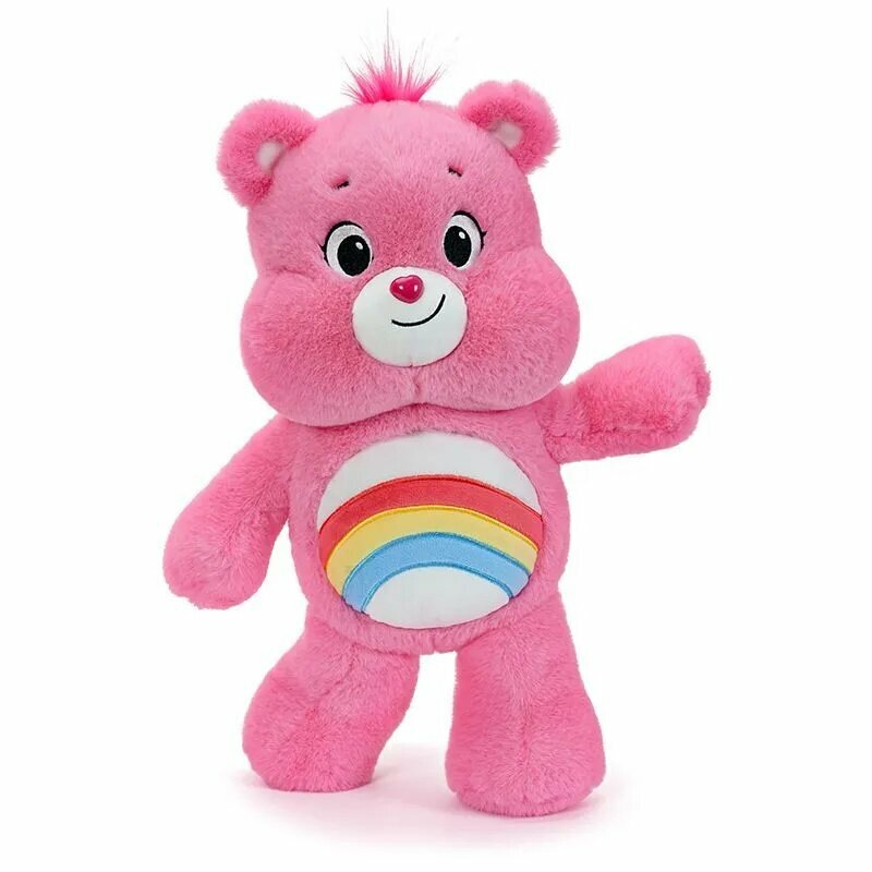 Мягкая и приятная в обнимку плюшевая игрушка "Care Bears" - Мишка Радуга (розовый) - 33 см / 12.99 дюймов.