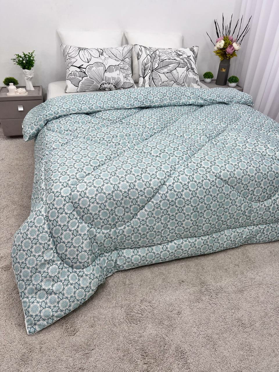 Одеяло зимнее milo's, 2-спальное, ассорти, шервисин 600гр, Полиэстер