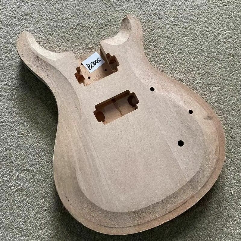BC005 Корпус электрогитары HB ECG24 (6 струн, правша) - массив неокрашенного дерева с HH-звукоснимателями DIY-комплект