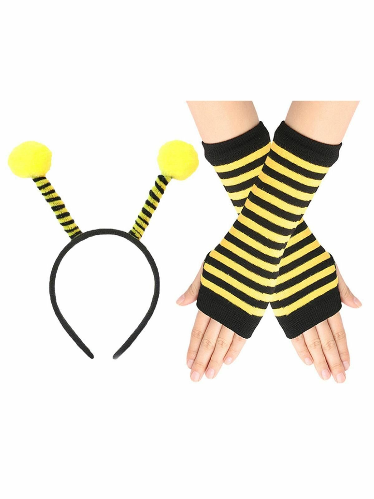 Костюм пчелы, - Перчатки с обручем для волос