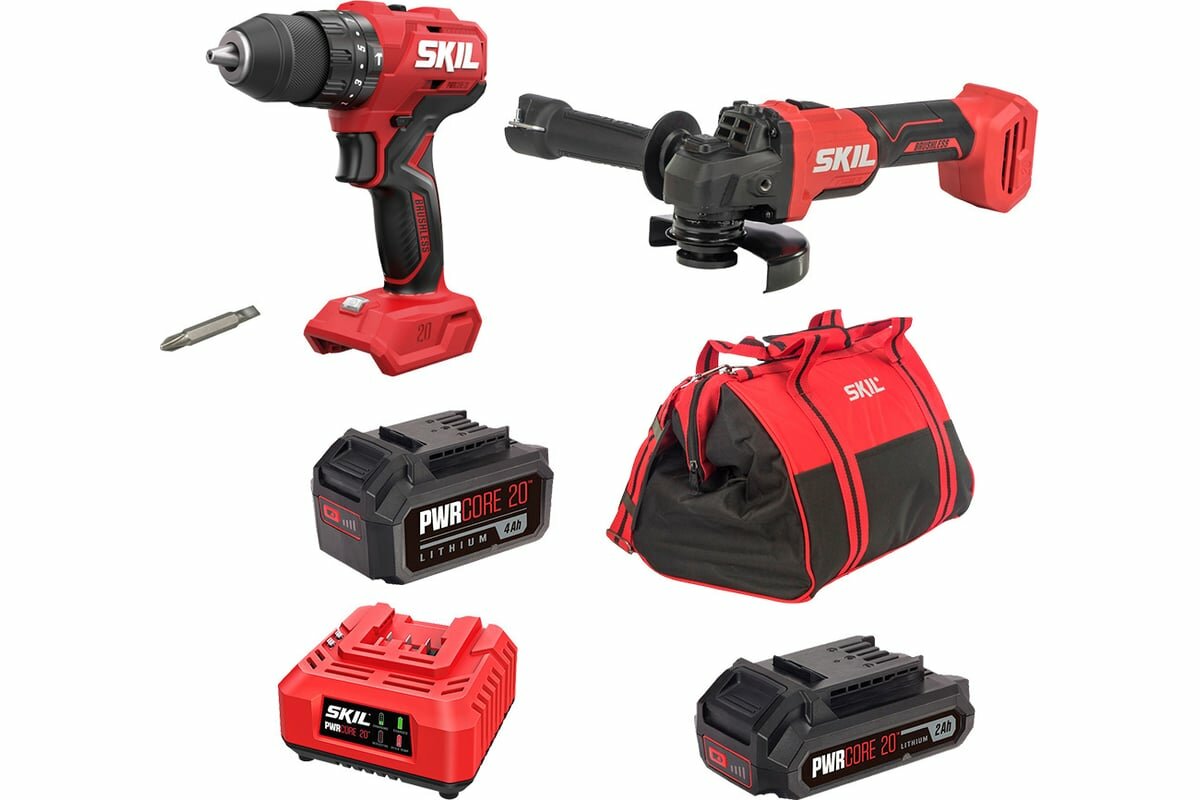 Набор: Аккум. ударная дрель-шуруповерт SKIL HD6280+ AG2990 + набор SC0060+BY5197 +BG4127+ BY5196 9-, шт