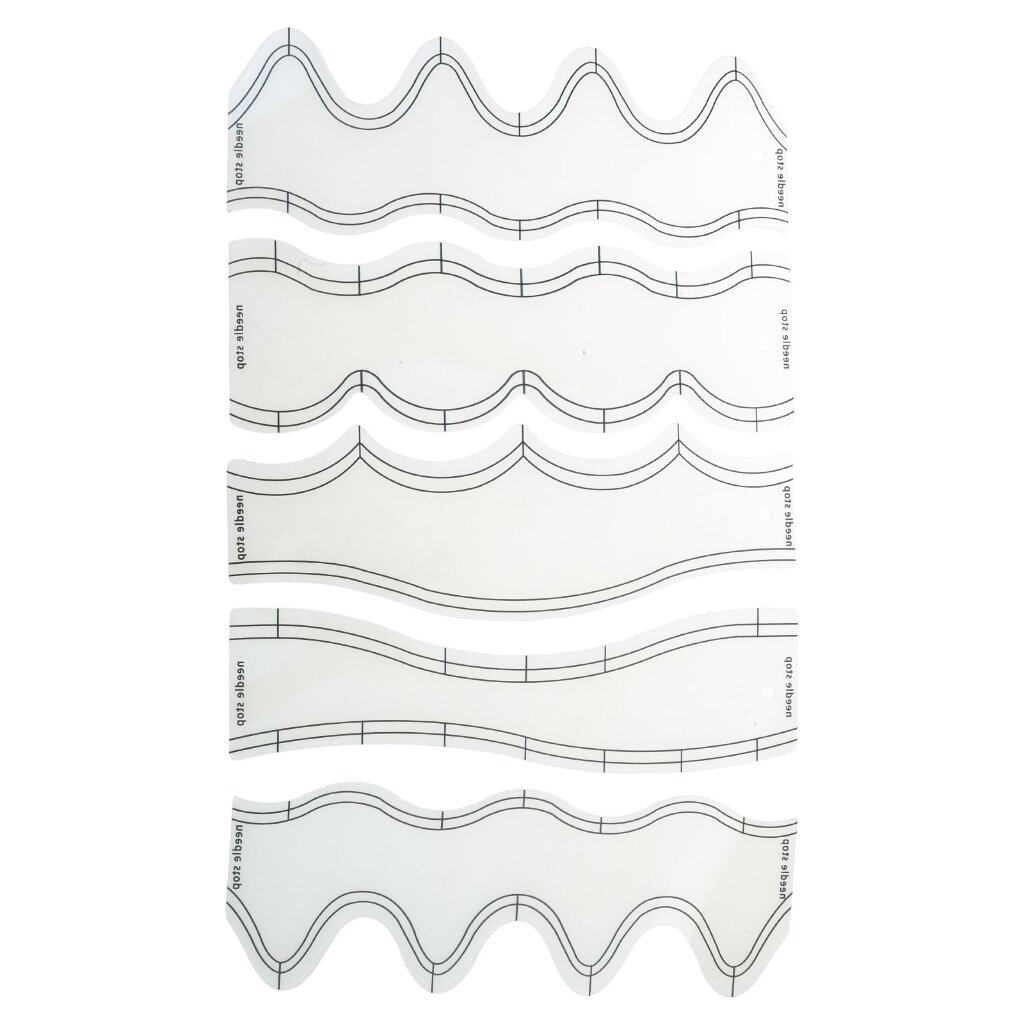 5 Шт Линейка для Квилтинга Прозрачные Шаблоны Для Квилтинга Акриловая Линейка Для Квилтинга Волновая Линейка Швейная Линейка для Сращивания Лоскутков