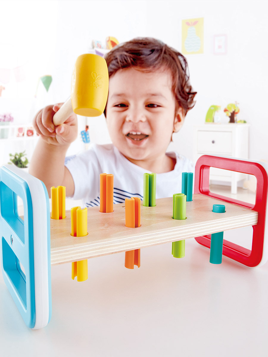 Детская развивающая игрушка Hape "Стучалка Радужная" E0506_HP