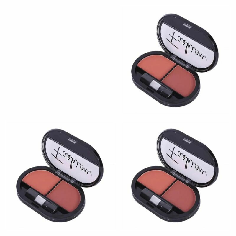 Farres cosmetics румяна, тон 2, 3D с градиентом, розовый, 2 цвета, 3 штуки