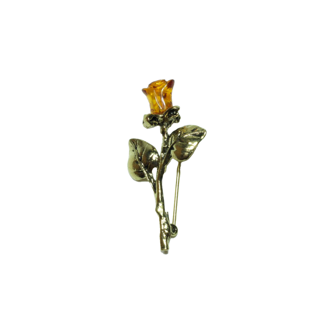 Брошь, янтарь прессованный