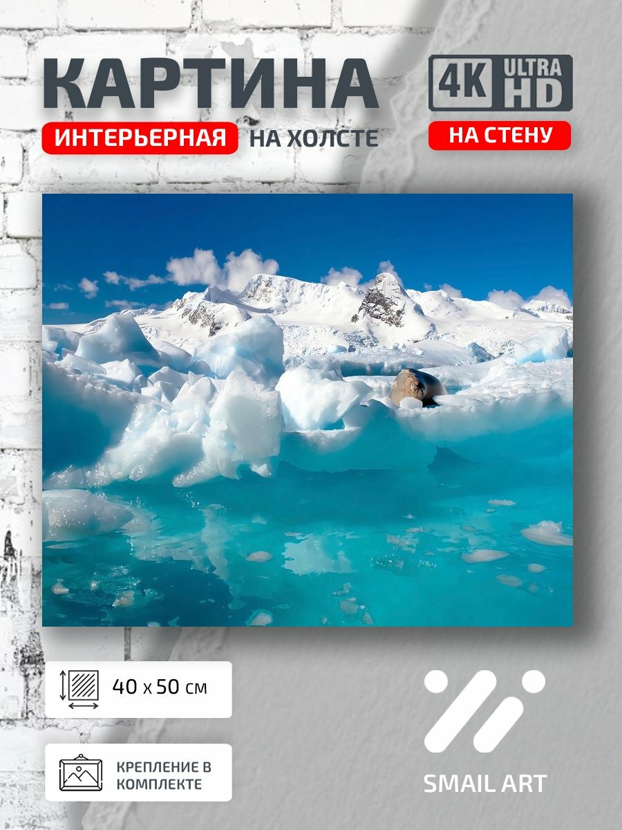 Картина на холсте интерьерная 40 на 50 на стену Вода Landscape для офиса пейзаж интерьер