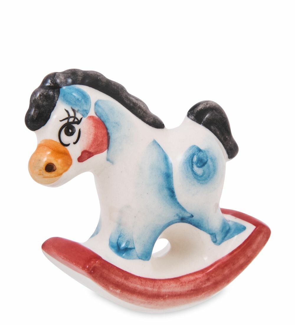 Фигурка "Лошадка-Качалка" мал. цв.(Гжельский фарфор))