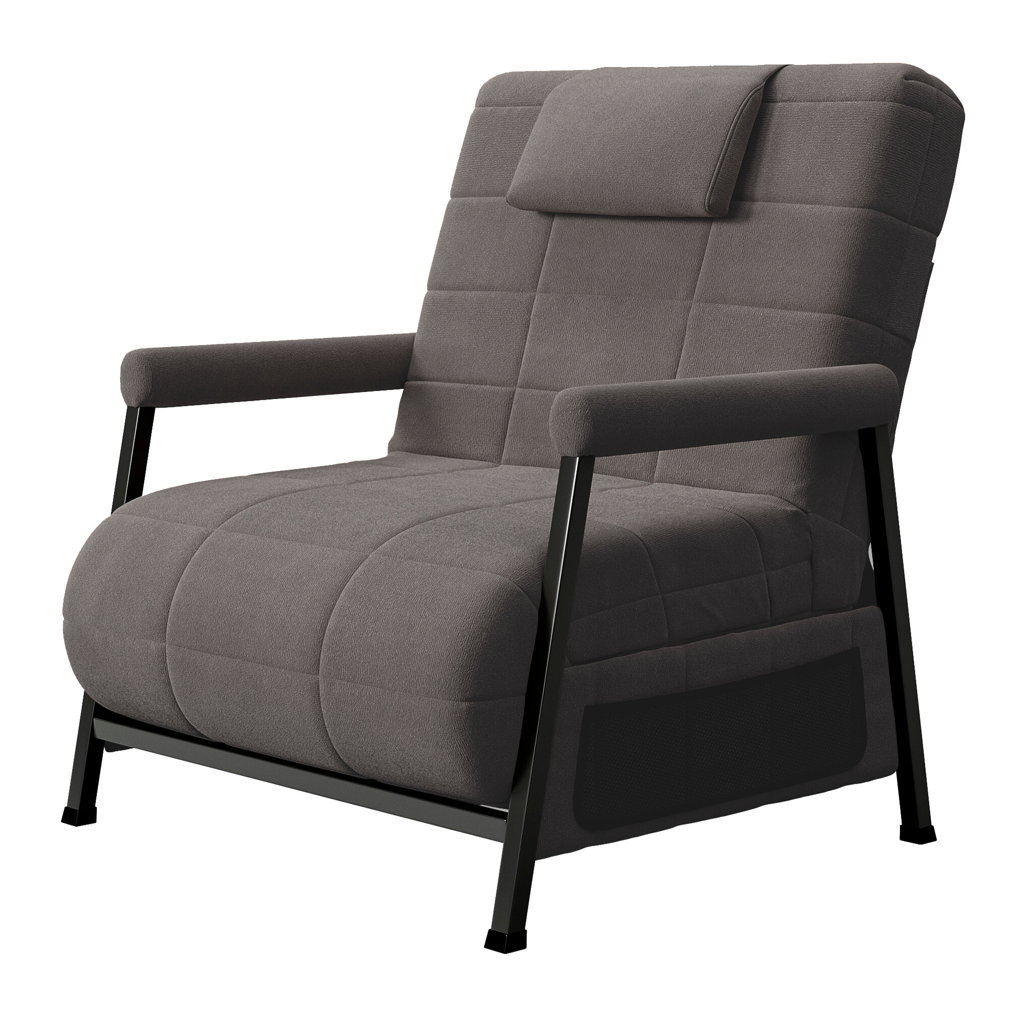 Кресло-кровать Акробат Люкс Блэк Бест 19 (независимый пружинный блок, стежка прямоугольник)